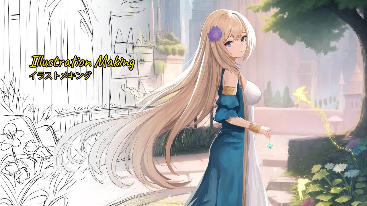 【Original Illustration Making】 Fairy Princess Peri - YouTube