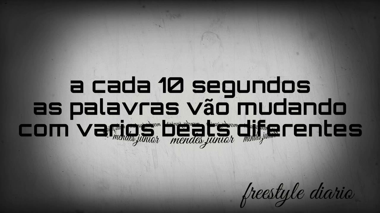 5 MINUTOS DE FREESTYLE (Palavras para rimar ) - YouTube