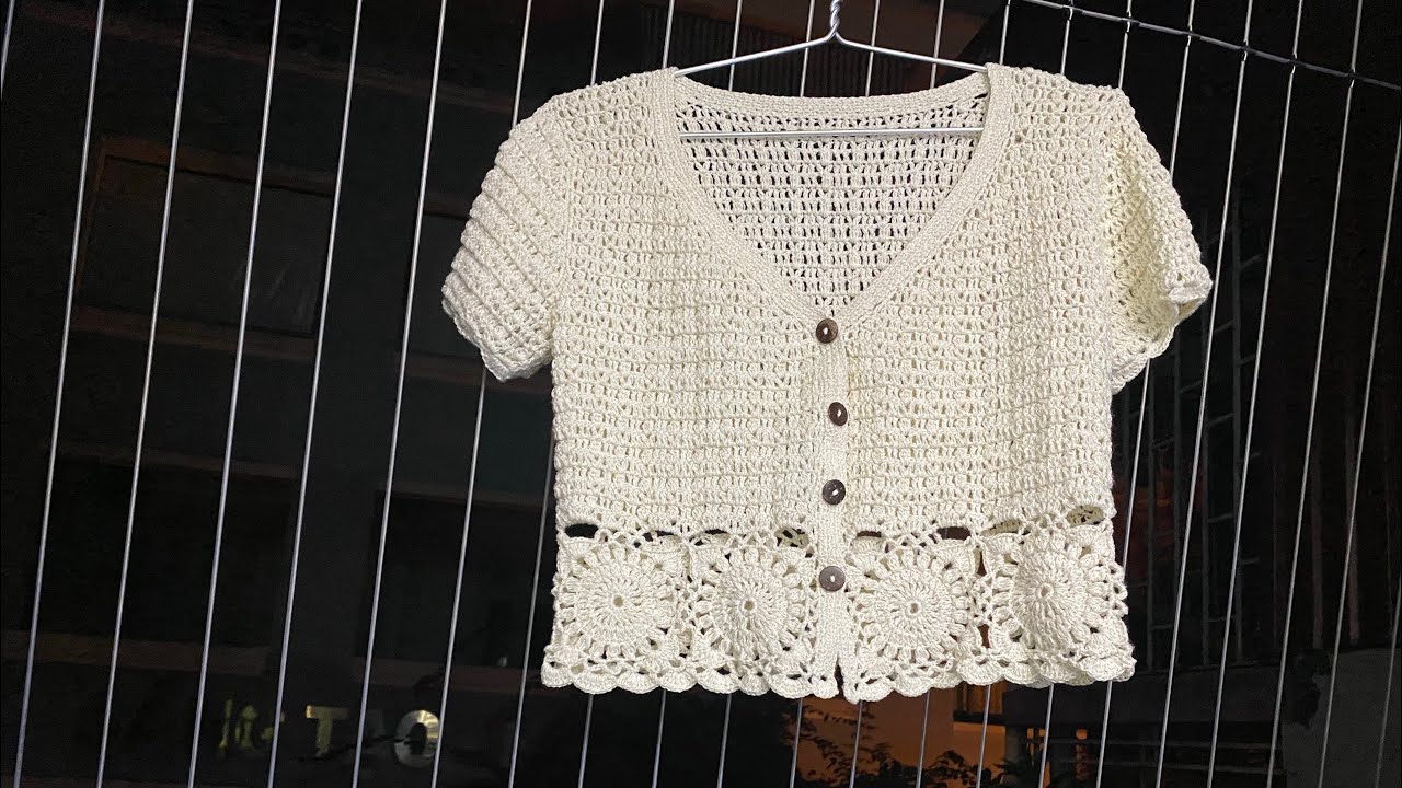 How to crochet a short coat - Part 1/ Móc áo khoác ngắn phần 1 - YouTube