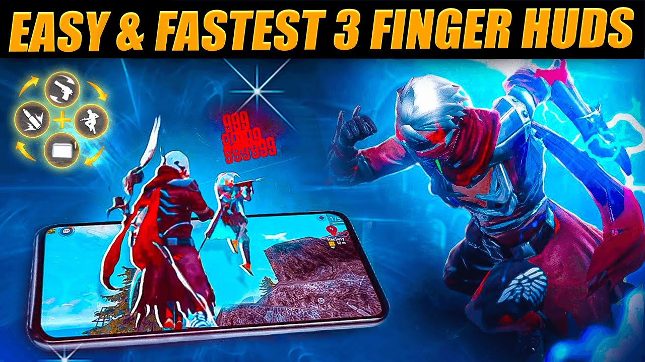 Best 3 Finger Custom Hud ⚡🔥| 3 Finger Custom Hud Free Fire |3 Finger Super Movement Custom Hud ...