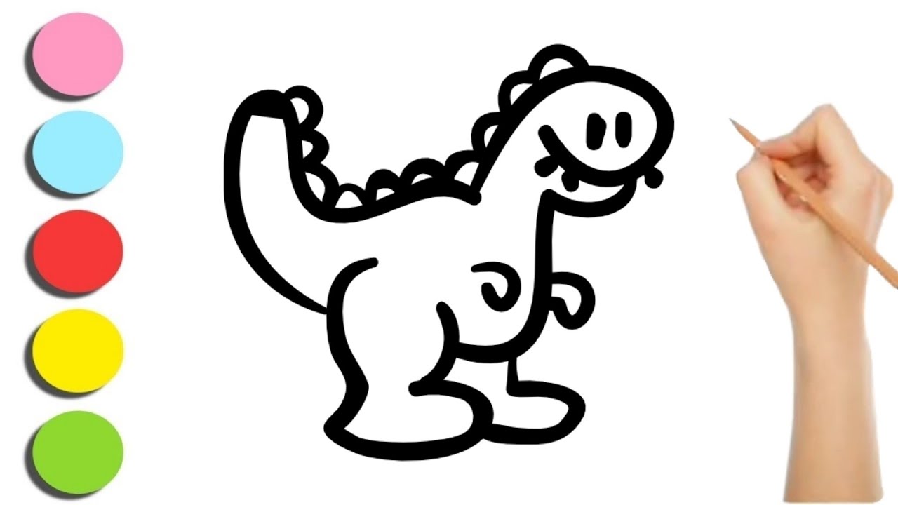 Dinosaurus Drawing, Painting & Coloring for Kids & Toddlers ...