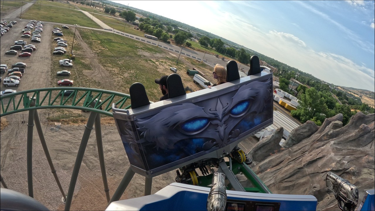 Rear Car POV | "Primordial" Interactive Roller Coaster | Lagoon ...