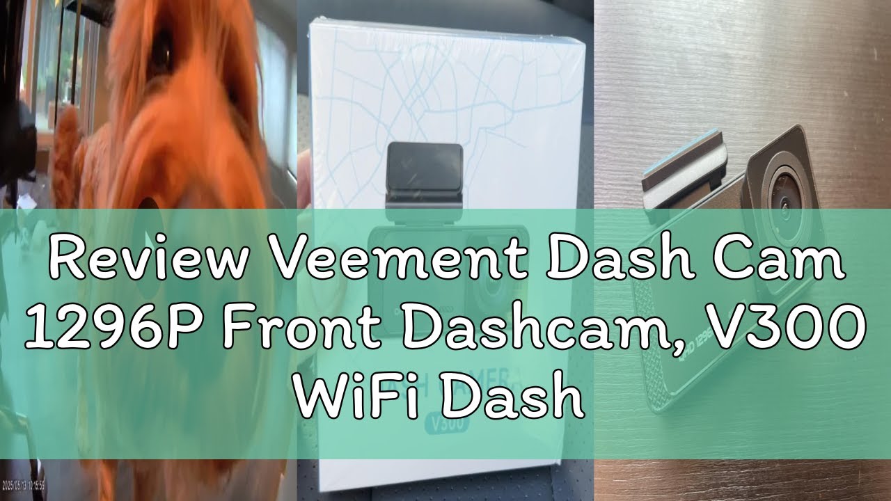 Review Veement Dash Cam 1296P Front Dashcam, V300 WiFi Dash Camera for Cars with App, Night ...
