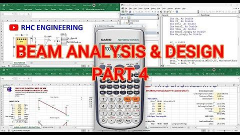 Beam Analysis & Design (Using Excel VBA Script) - YouTube