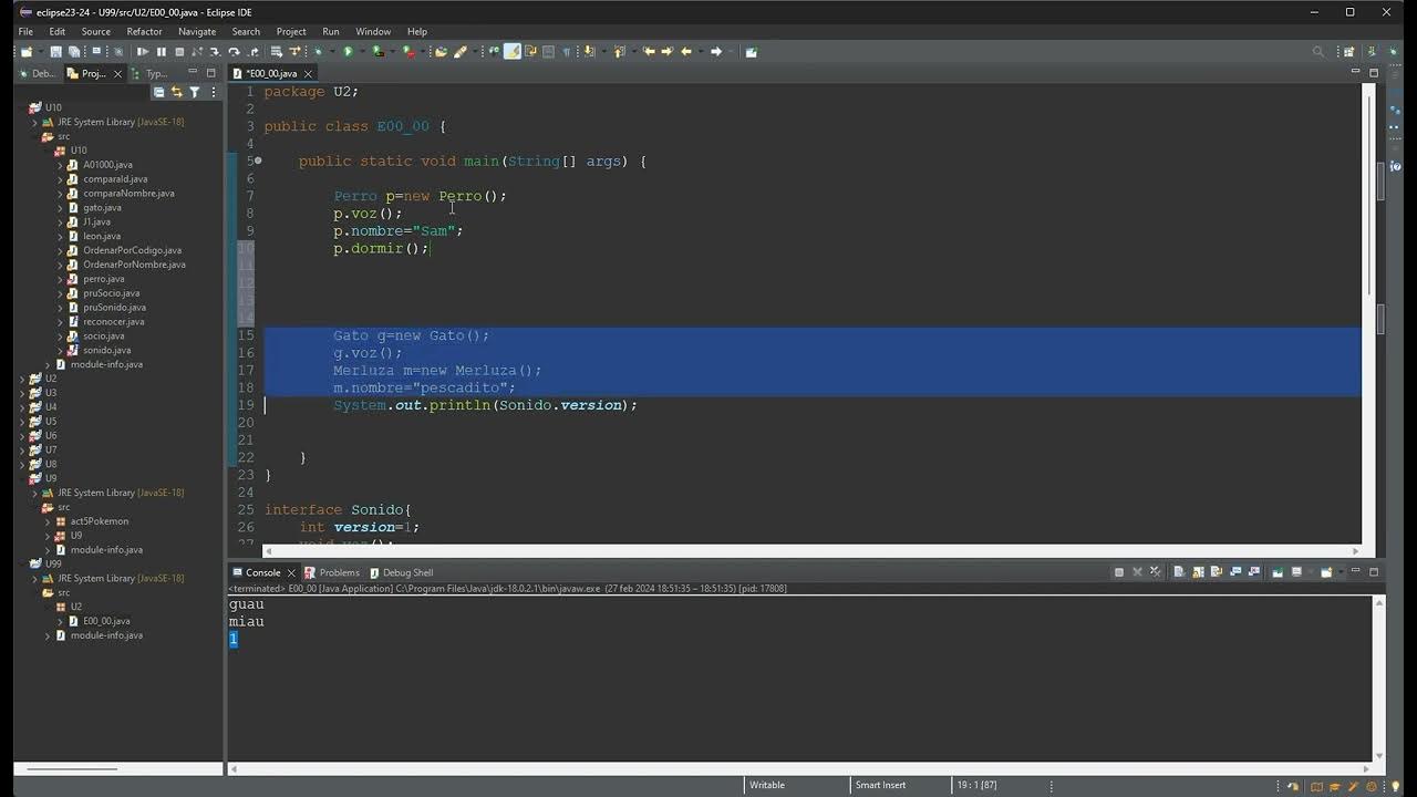 Java U10 02 Clases Interfaces II - YouTube