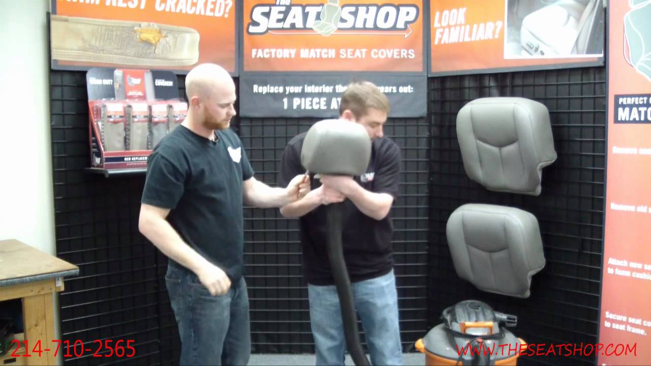 How to Install a Headrest Cover - Auto Upholstery - YouTube