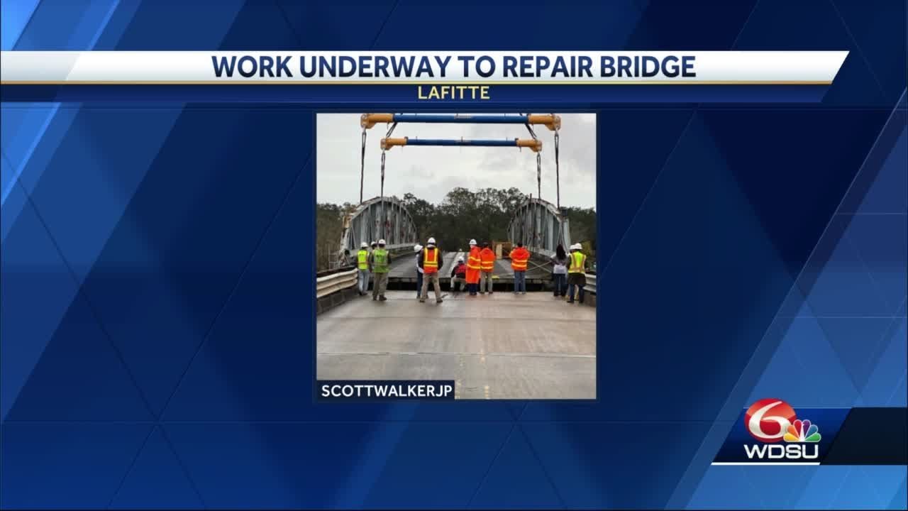 Barataria bridge repair - YouTube
