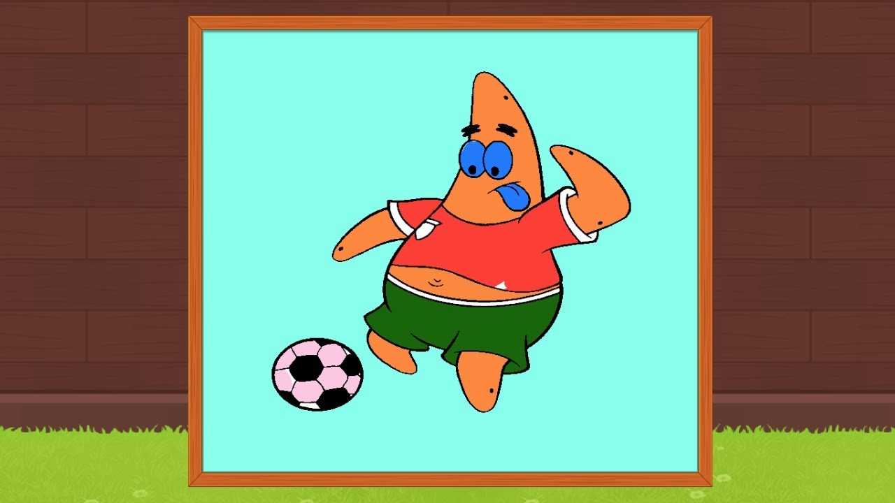 SPONGEBOB COLORING | PATRICK IS PLAYING BALL - YouTube