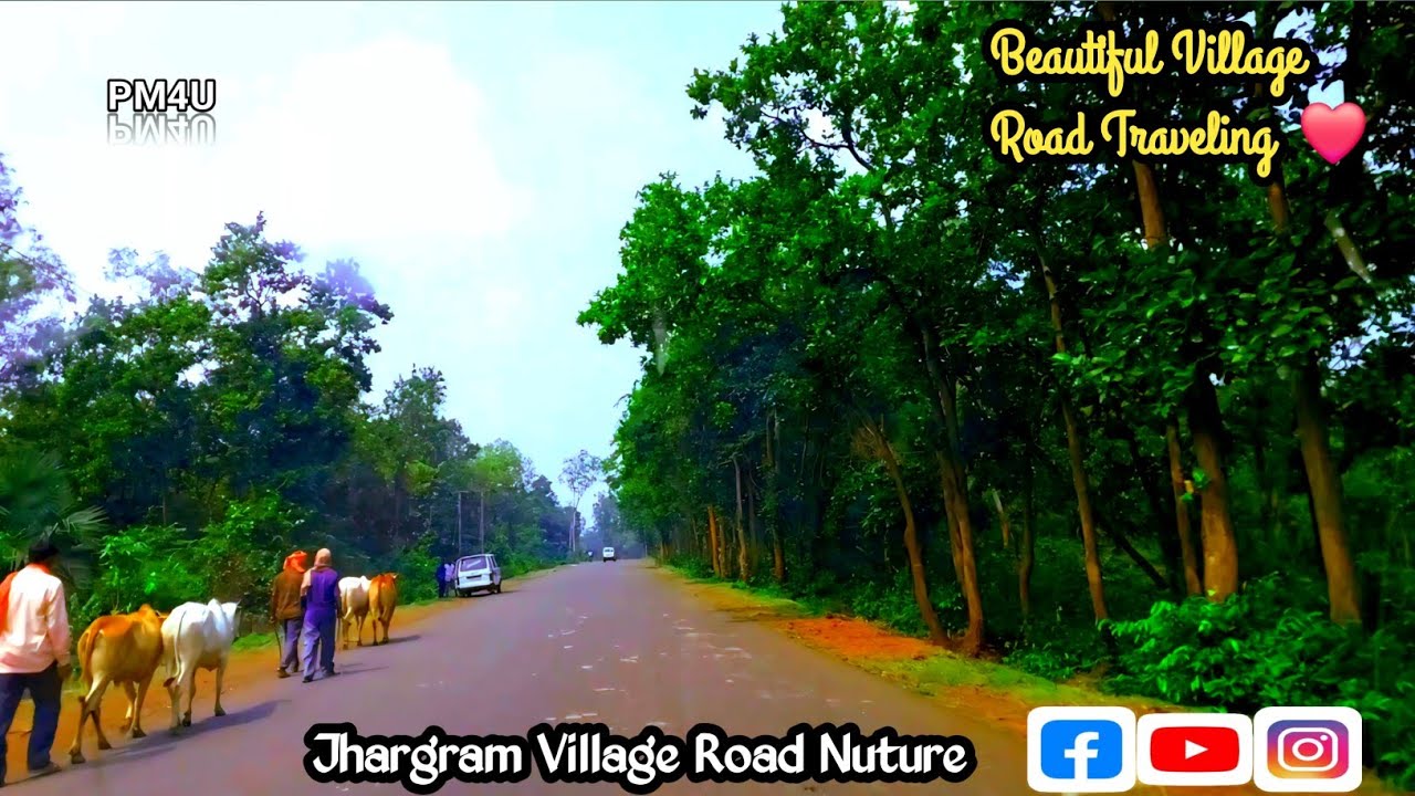 Village Road Traveling || গ্রামের সুন্দর রাস্তার দৃশ্য || Village ...