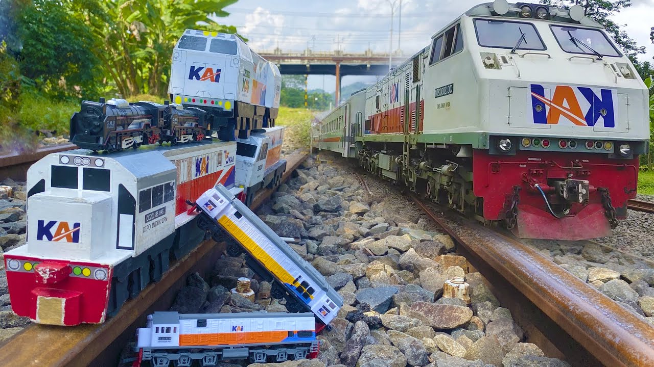 Drama Merakit Kereta Api CC206,CC201 Kemenhub Perumka Anjlok Tabrakan ...