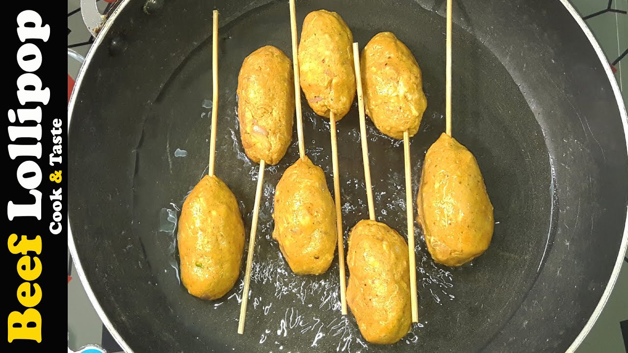 Beef lollipop | Minced Beef lollipops Recipe | Easy Beef Kebab Recipe ...