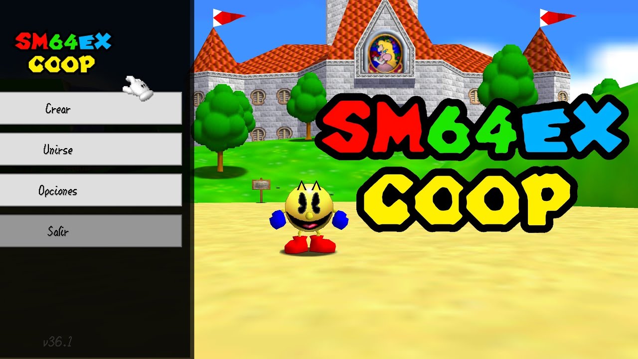 Super Mario 64 Ex-Coop V 36.1 Skin Pacman 4 (Gameplay Android) - YouTube