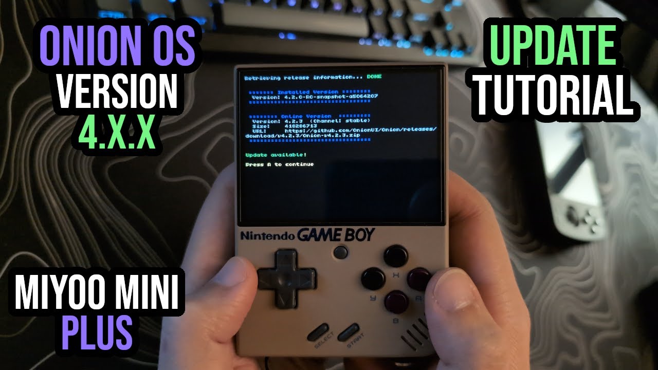 Onion OS - 4.X.X Update Tutorial / Miyoo Mini Plus - YouTube