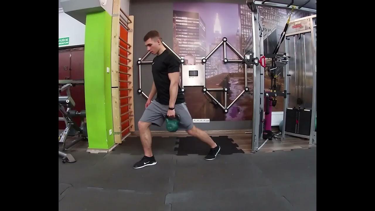PRZYSIAD WYKROCZNY Z KETTLEBELL | Split Squat with Kettlebell - YouTube