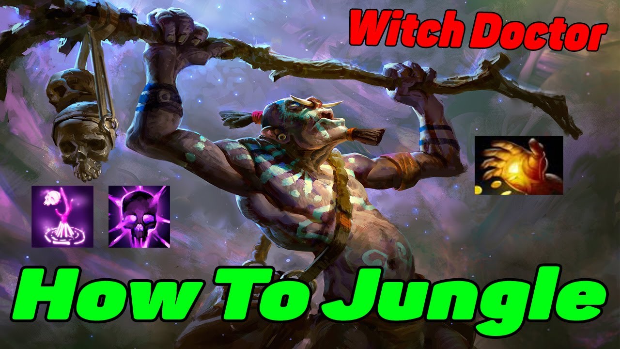 DoTa 2 How To Jungle Witch Doctor Patch 7.29 fast midas - YouTube
