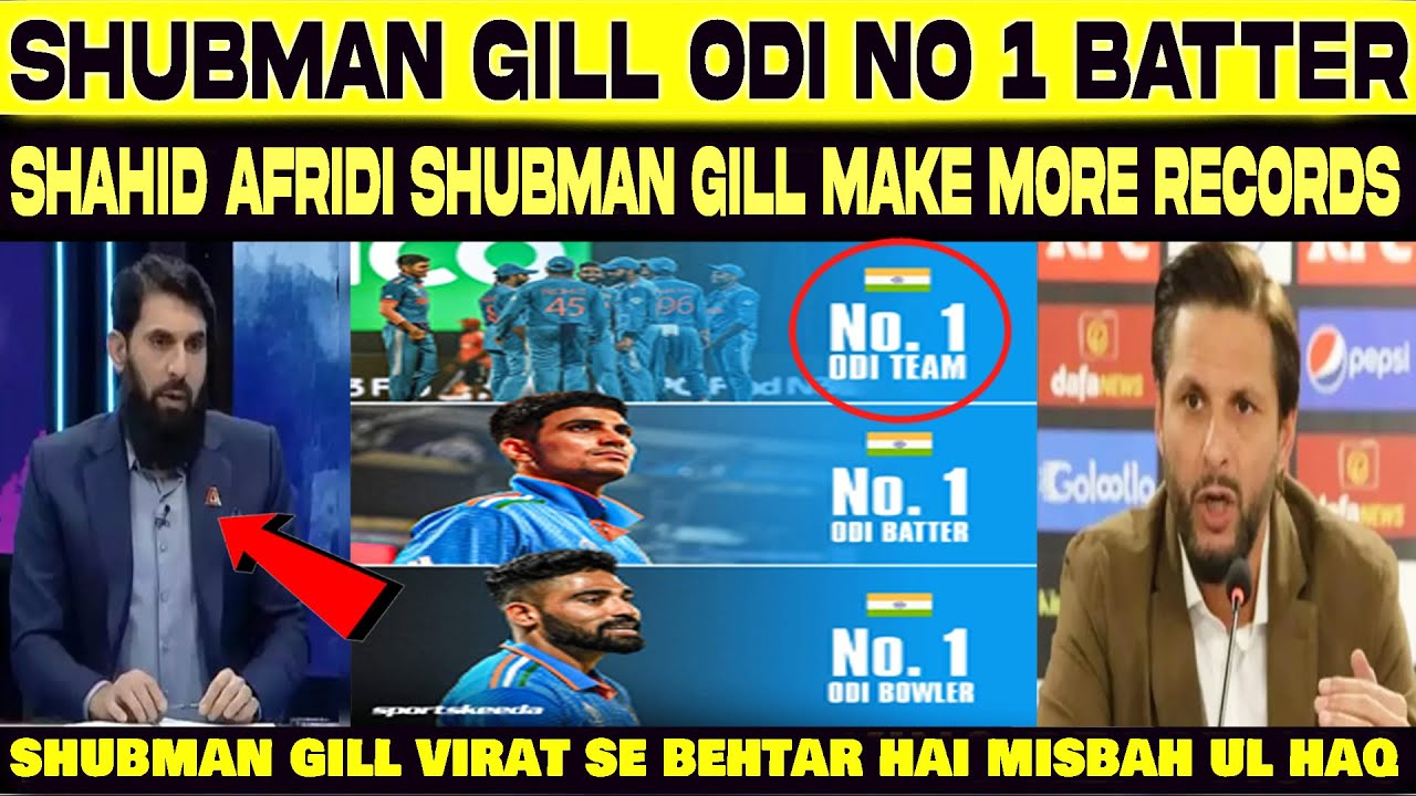 Shubman Gill Odi No 1 batter Muhammad Siraj No 1 bowler indian team top ...