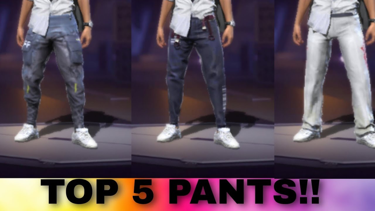 TOP 5 GOOD LOOKING PANTS IN FREEFIRE - YouTube