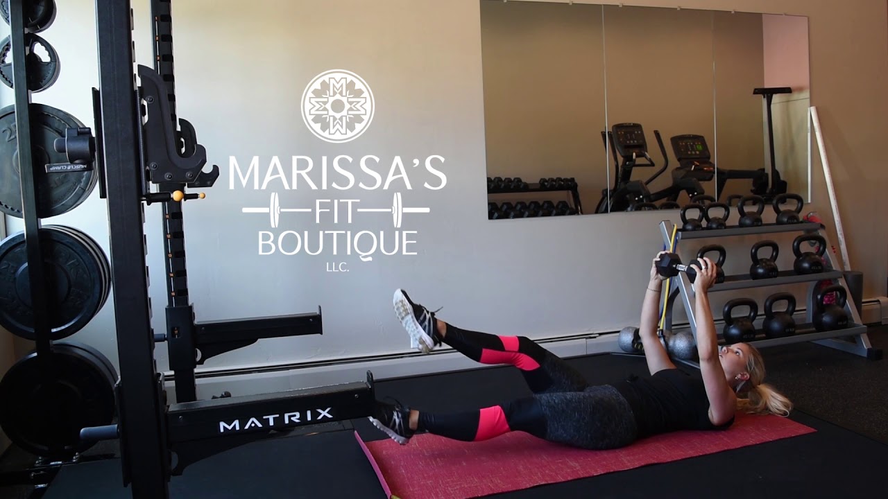 Dumbbell Overhead Ab Scissors - YouTube