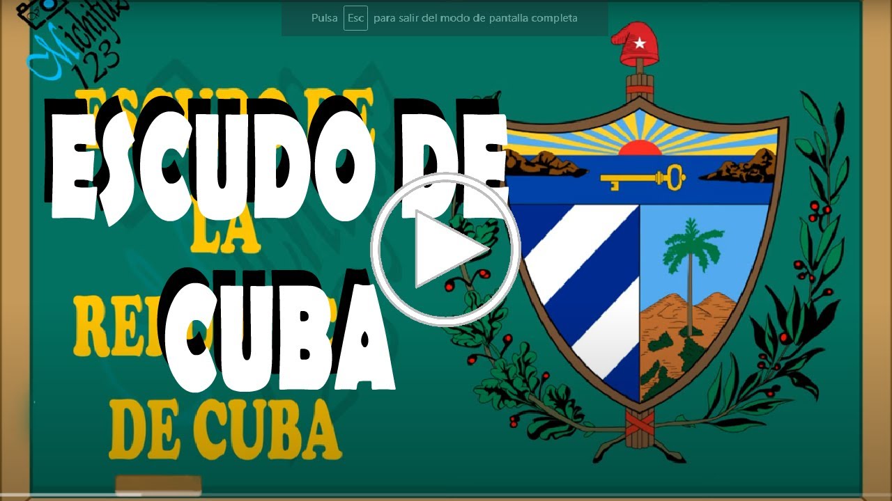 Cuba, partes del escudo, significado de los símbolos - YouTube