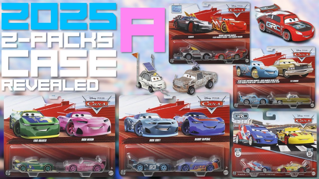 Mattel Disney Cars 2025 2-Packs Case A COMPLETE Contents - Rich Mixon ...