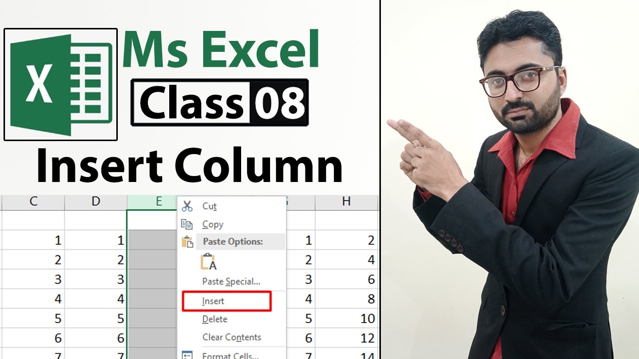 Inserting A New Column In Excel 2019 2016 2013 2010 YouTube inserting-a-new-column-in-excel-2019-2016-2013-2010-youtube