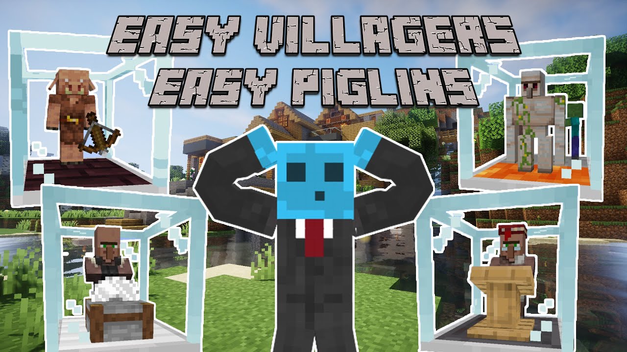 2 Mods que hacen mucho mas fáciles los aldeanos y piglins // Easy ...
