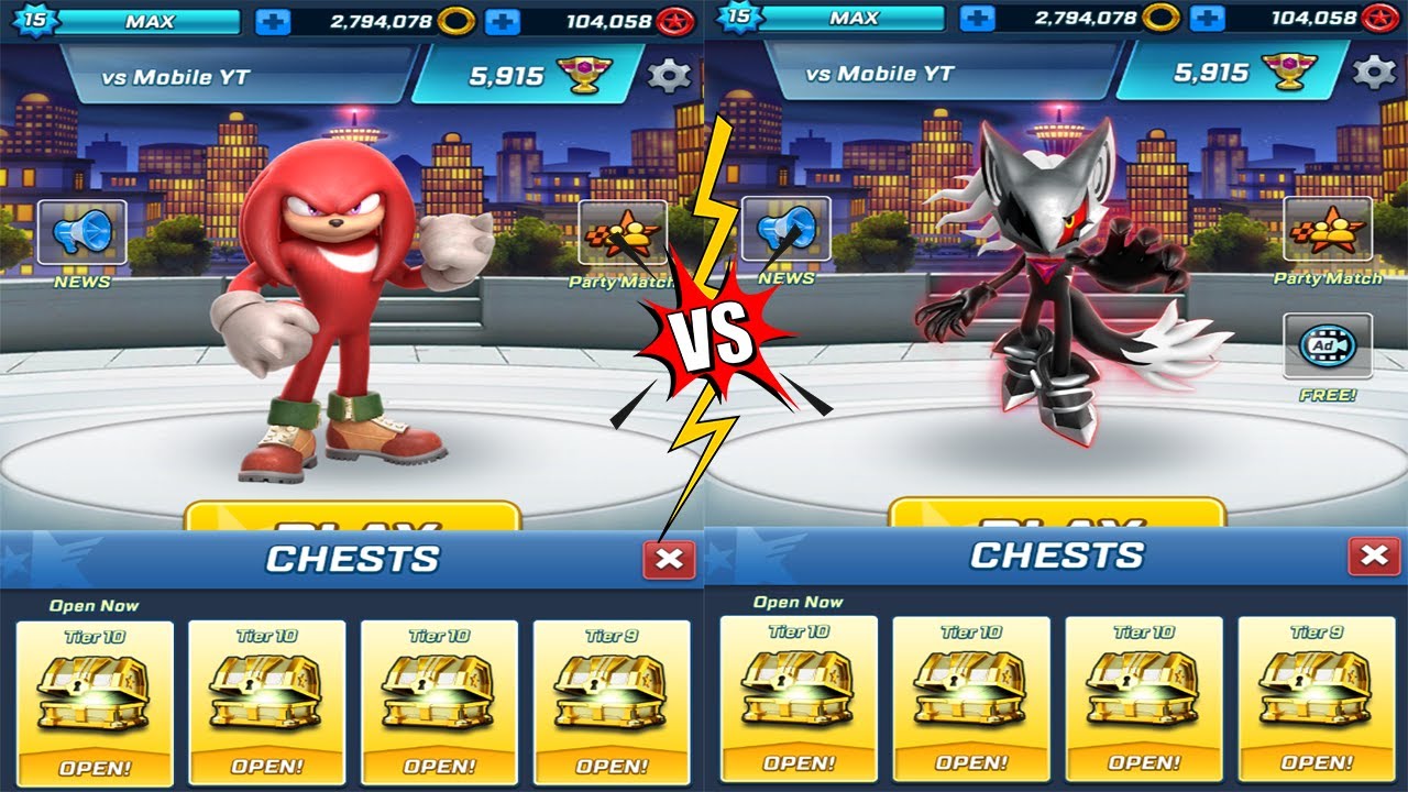 Sonic Forces - Challengers Battle: Movie Knuckles vs Infinite - Open ...