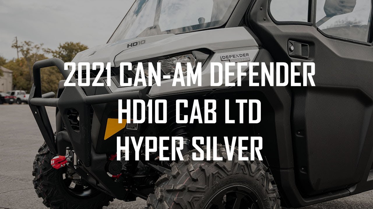 2021 CAN-AM DEFENDER HD10 CAB LTD HYPER SILVER - YouTube