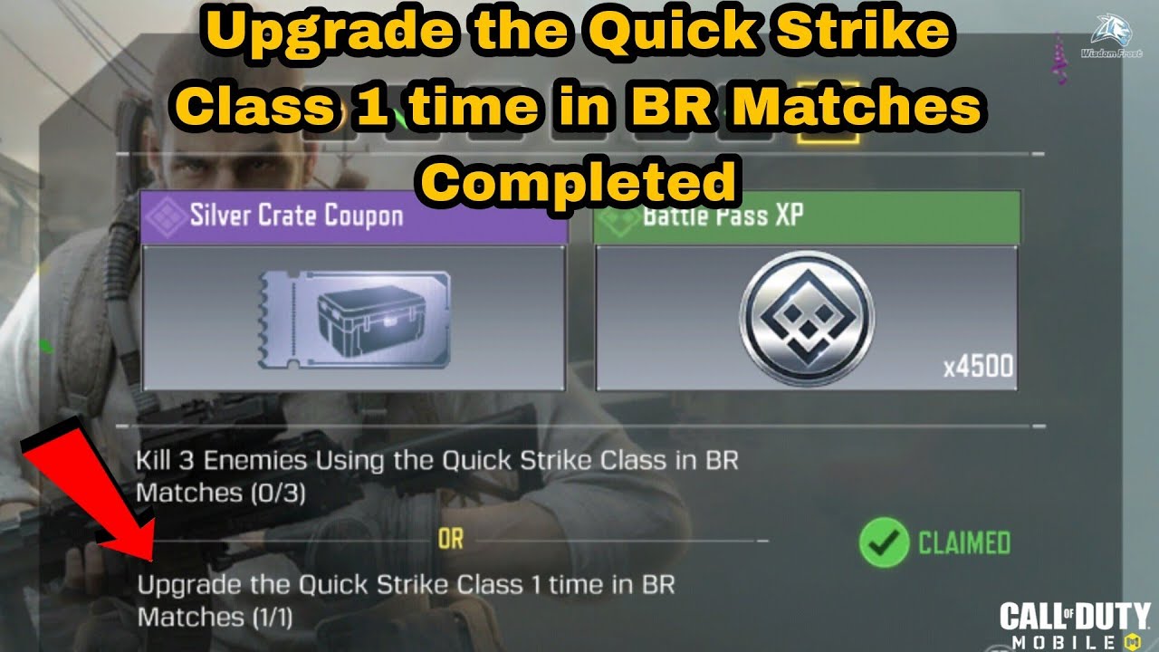 How to Upgrade the Quick Strike Class 1 time in BR Matches Cod Mobile - YouTube