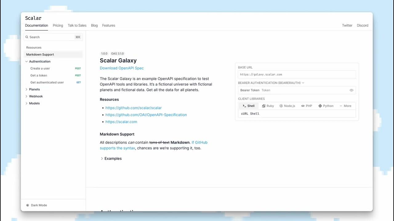 Scalar API Reference Custom Header Example - YouTube
