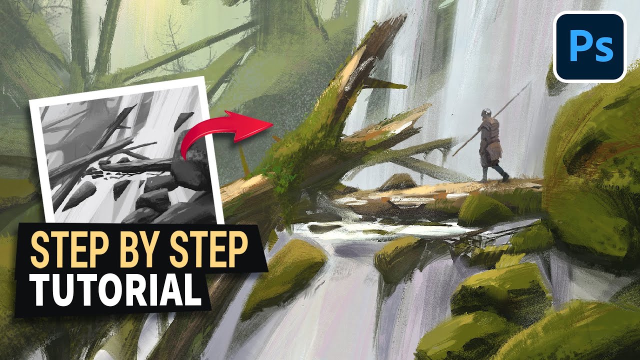 Environment Concept Art Process (Digital Painting Tutorial) - YouTube