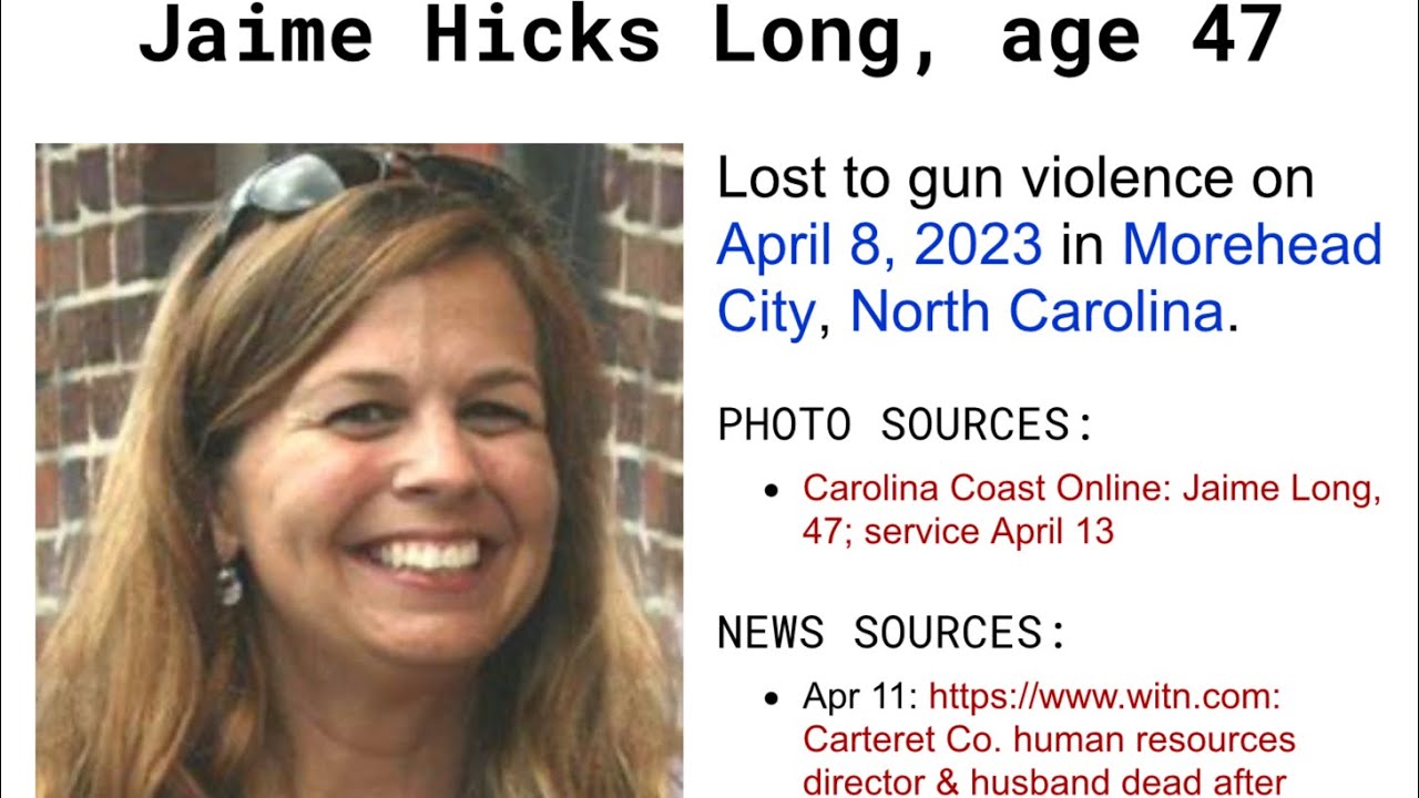 JAIME HICKS LONG 47 APR 8 2023 MOREHEAD CITY NC AND HER HUSBAND 39 ...