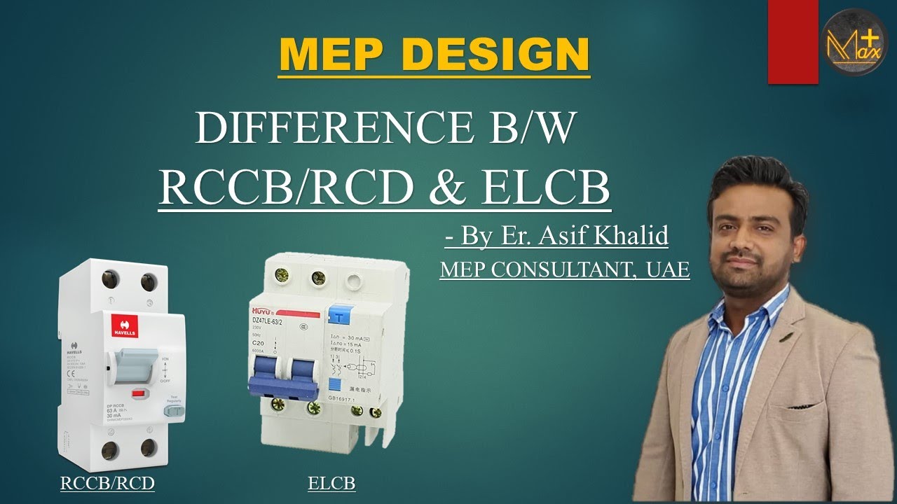Difference between RCCB and ELCB | Electrical Design | Human Protection ...