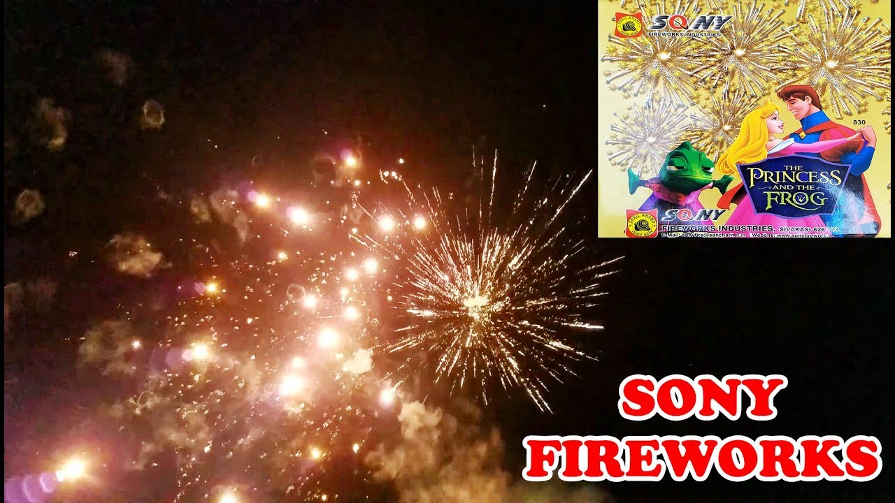 Sony Fireworks 12 Shots Cracker - The Princess and the Frog - YouTube