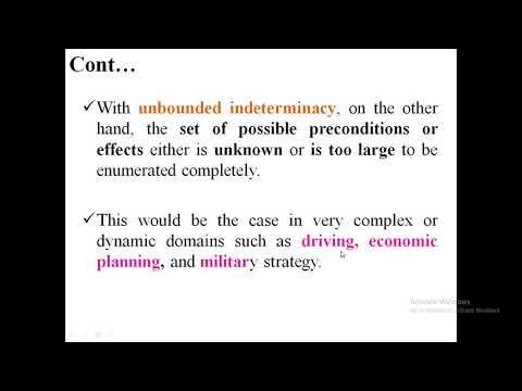 AI 3.4.3 PLANNING & ACTING IN THE NON DETERMINISTIC WORLD PART-I - YouTube