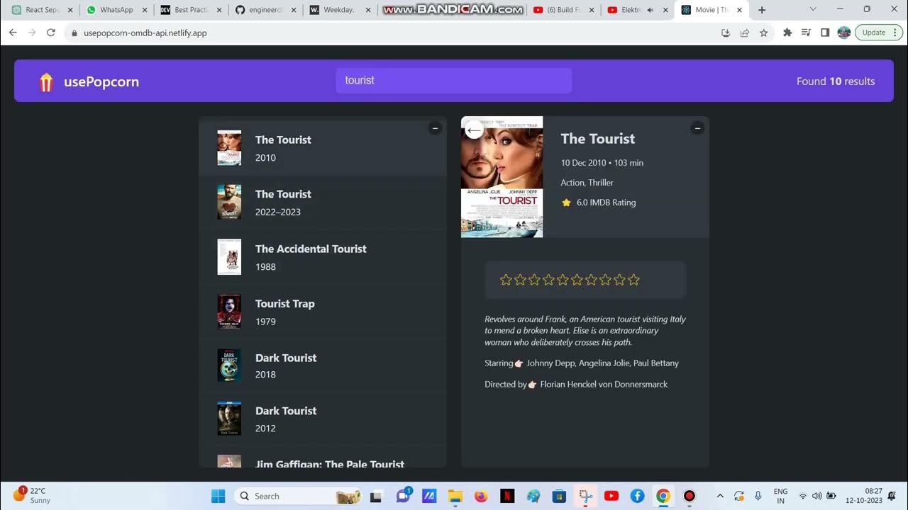 usePopcorn Application made using REACT @anubhavgupta4917 - YouTube