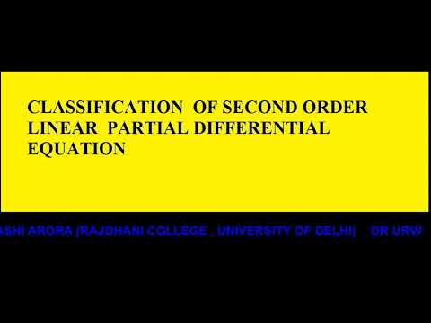 Classification of Second Order Linear Partial Differential Equations/By ...