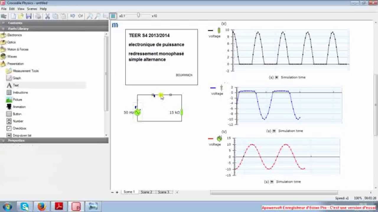 Redressement monophasé simple alternance - YouTube