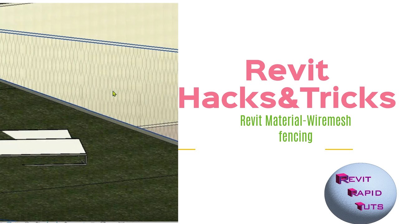 REVIT Tutorial-Revit Material-Cutout-Wire fencing- -Tips -New - YouTube