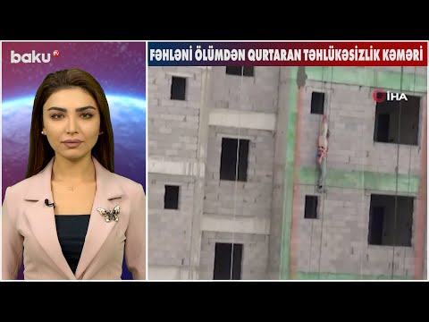Fəhləni ölümdən qurtaran təhlükəsizlik kəməri - MARAQLI ANLAR