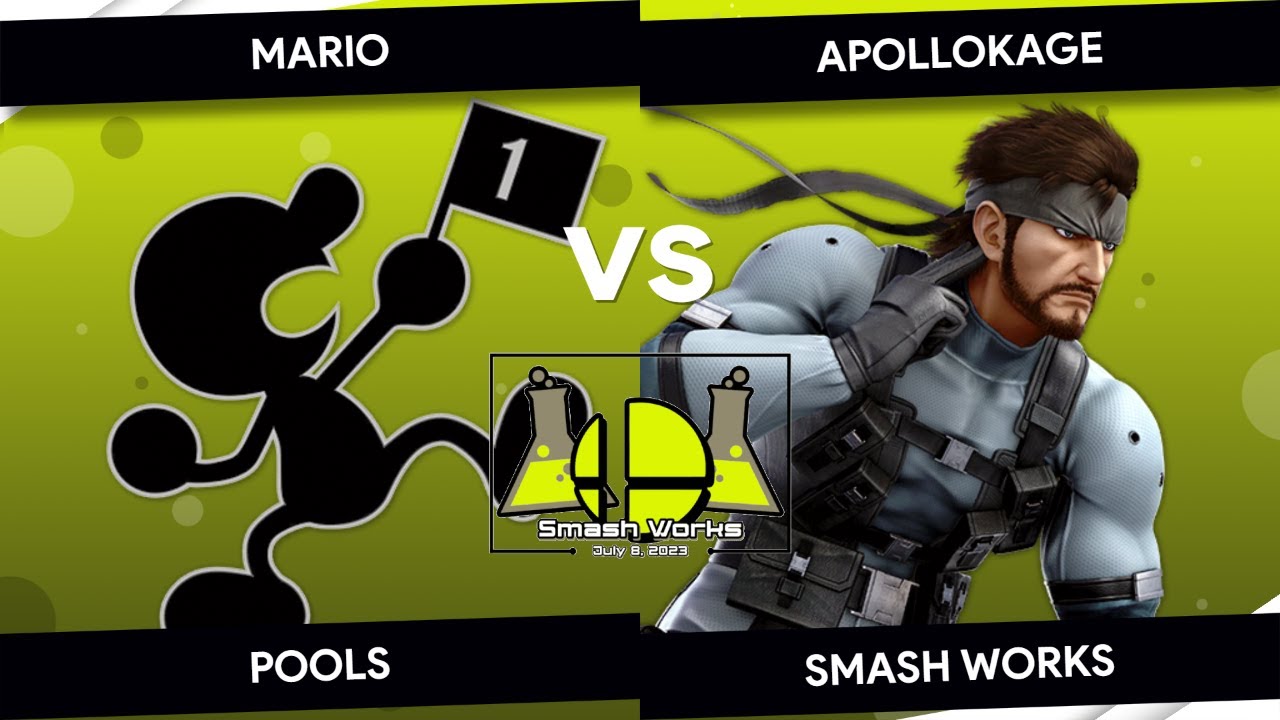 Smash Works - Mario (Mr. Game & Watch) vs ApolloKage (Snake) - Pools ...