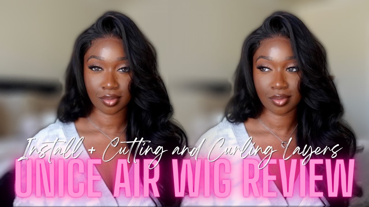 New Unice Air Wig | Install + Review + Cutting Long Layers on a Wig ...