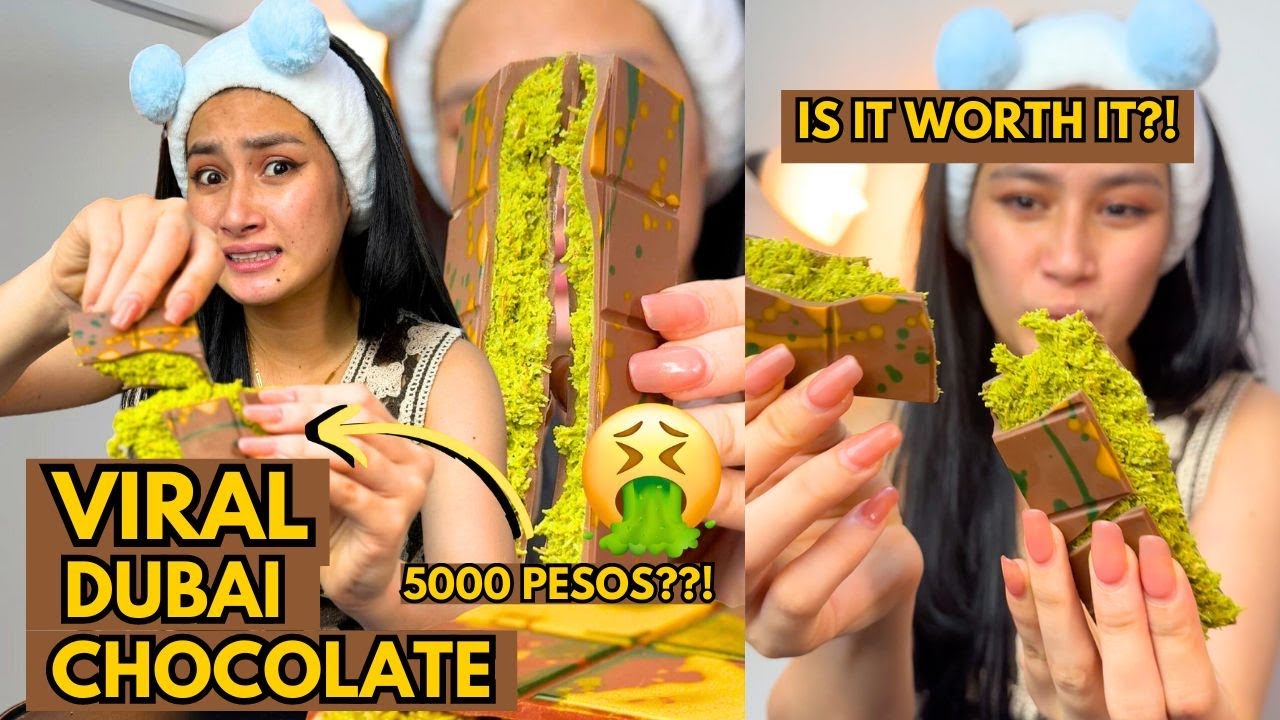 WORTH IT OR NOT? VIRAL DUBAI CHOCOLATE | KNAFEH CHOCOLATE | DUBAI CHOCOLATE BAR VLOG OFW UAE ...