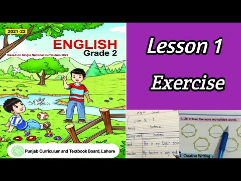 SNC ENGLISH GRADE 2, LESSON 1, EXERCISE NOUNS,PRONOUN, New Syllabus PTB ...