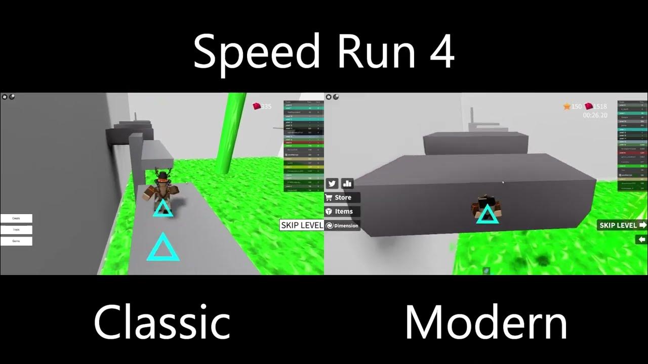 Speed Run 4 Classic VS Modern (Roblox) - YouTube