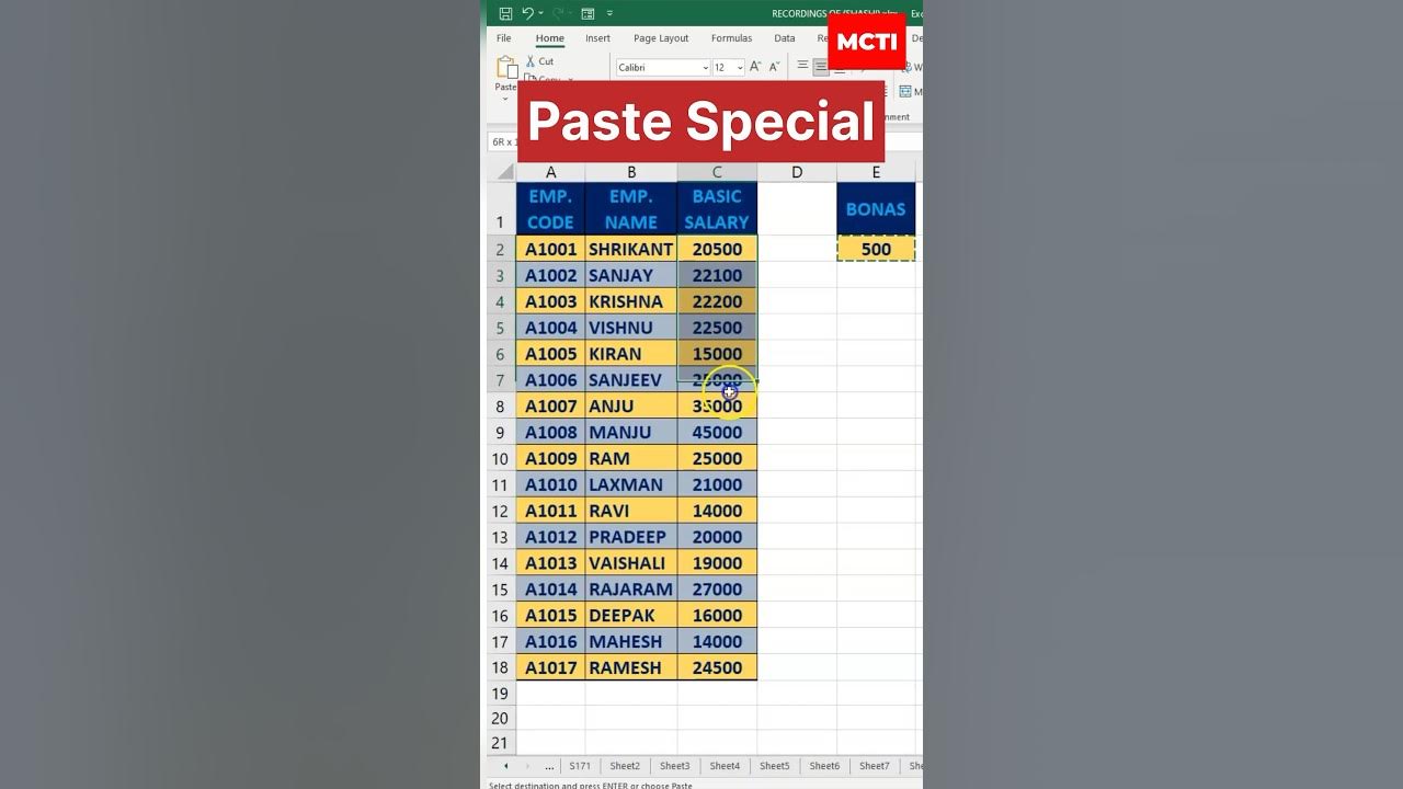 Paste Special #excel #exceltips #youtubeshorts #exceltech #viral #advanceexcel #explore # ...