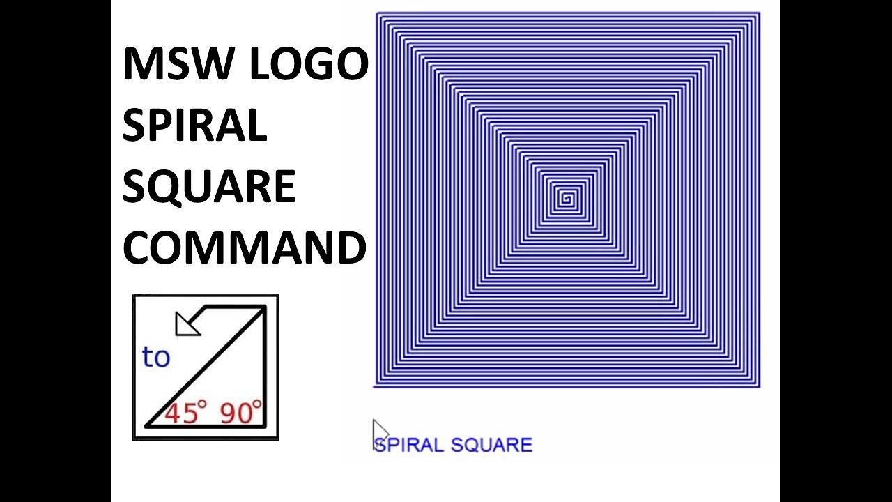 MSW Logo Tutorial MSW LOGO Spiral Square Command Repeat Command YouTube msw-logo-tutorial-msw-logo-spiral-square-command-repeat-command-youtube