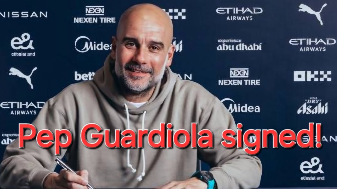 Pep Guardiola signs a new contract with Manchester City! - YouTube