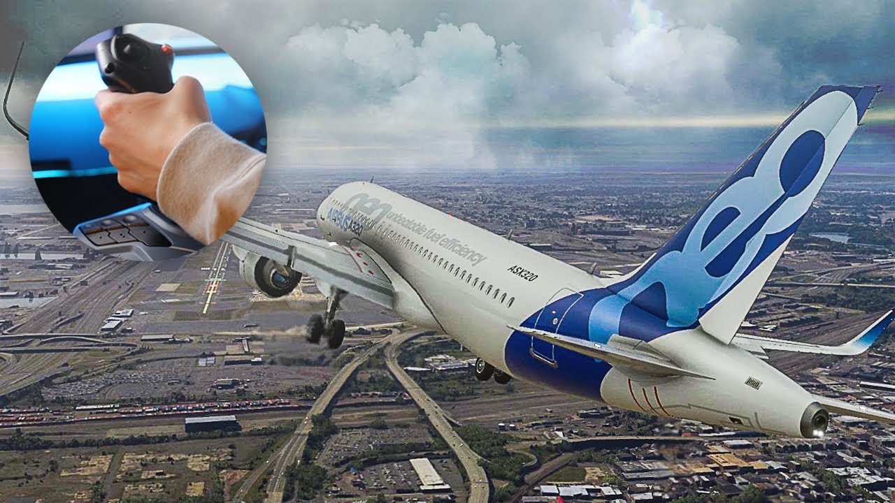 HURRICANE in Microsoft Flight Simulator 2020! (w/ A320 Sidestick) - YouTube