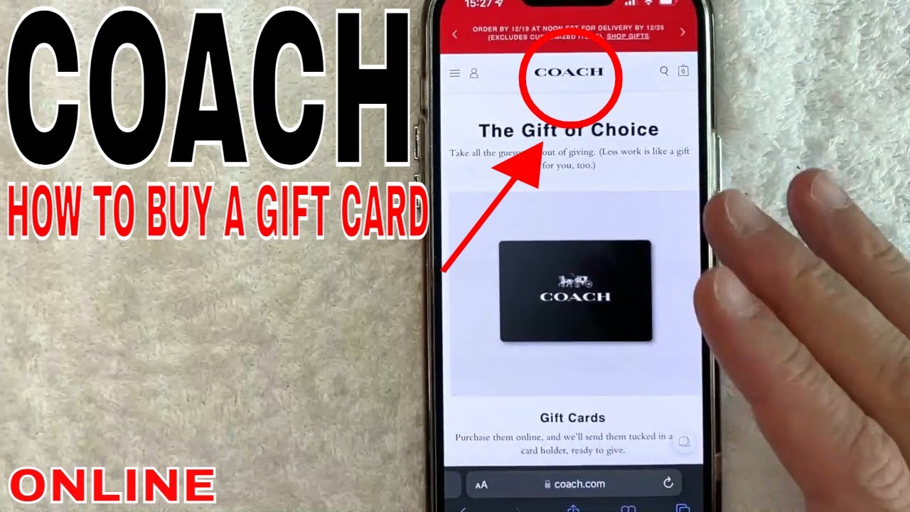 How To Buy A Coach Gift Card Online 🔴 - YouTube
